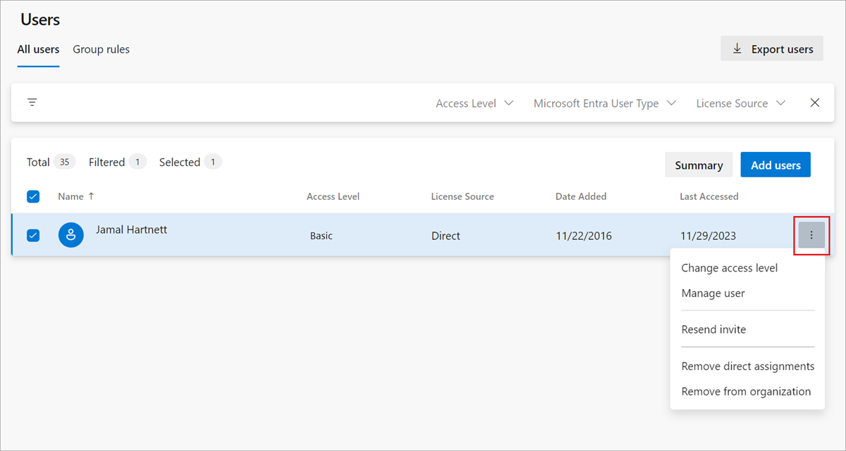 조직에 사용자 추가 및 액세스 관리 Azure Devops Microsoft Learn