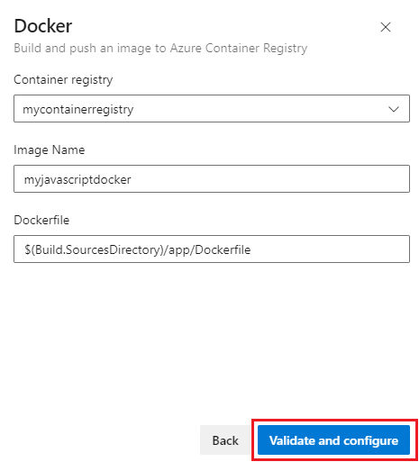 Docker Yaml을 사용하여 Azure Container Registry에 이미지 빌드 및 푸시 Azure Pipelines Microsoft Learn