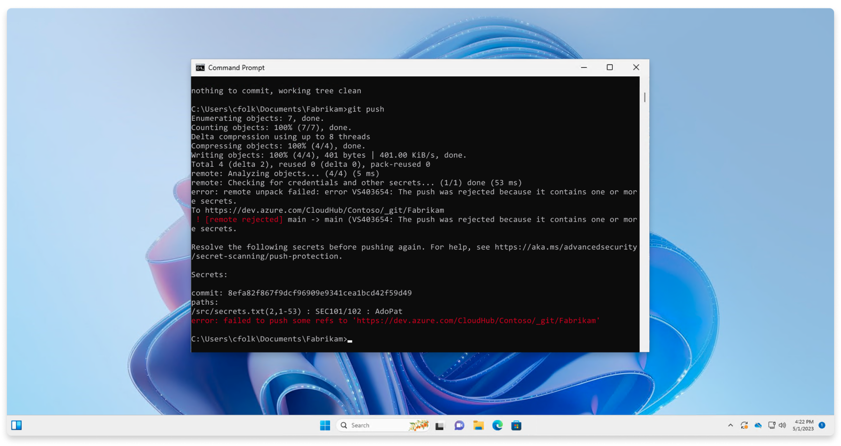 Azure Devops용 Github Advanced Security에 대한 비밀 검사 Azure Repos Microsoft Learn