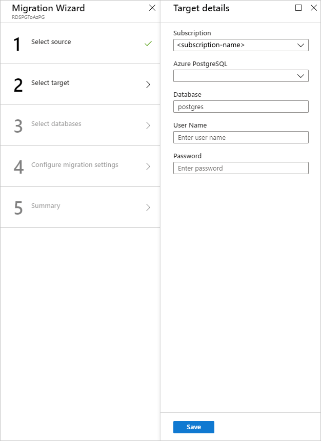 자습서 Rds Postgresql을 Azure Database For Postgresql로 온라인 마이그레이션 Azure Database Migration