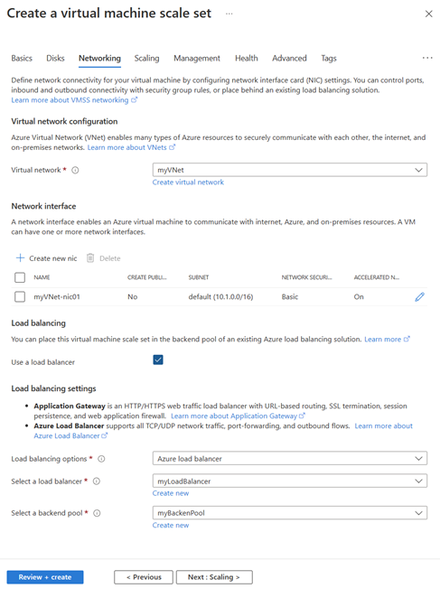 기존 Azure Load Balancer를 사용하여 가상 머신 확장 집합 구성 Azure Portalclipowershell Microsoft Learn