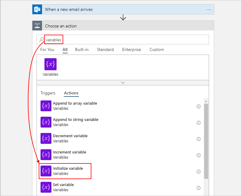 값 저장 및 전달에 대한 변수 만들기와 관리 Azure Logic Apps Microsoft Learn