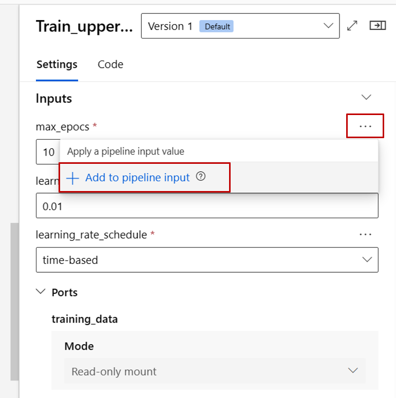 구성 요소 기반 Ml 파이프라인 만들기 및 실행ui Azure Machine Learning Microsoft Learn