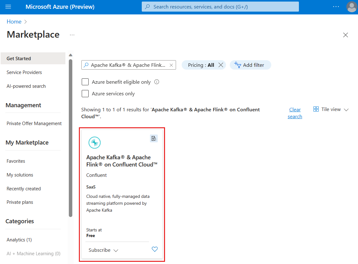 Azure Powershell을 통해 Apache Kafka And Apache Flink On Confluent Cloud 만들기 Azure Native Isv