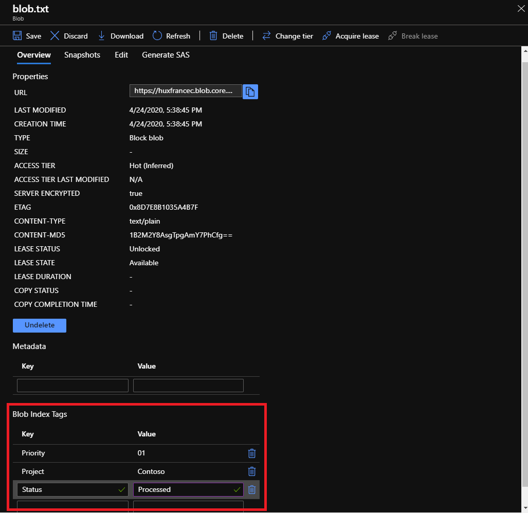 Blob 인덱스 태그를 사용하여 Azure Blob Storage 데이터 관리 및 찾기 Azure Storage Microsoft Learn