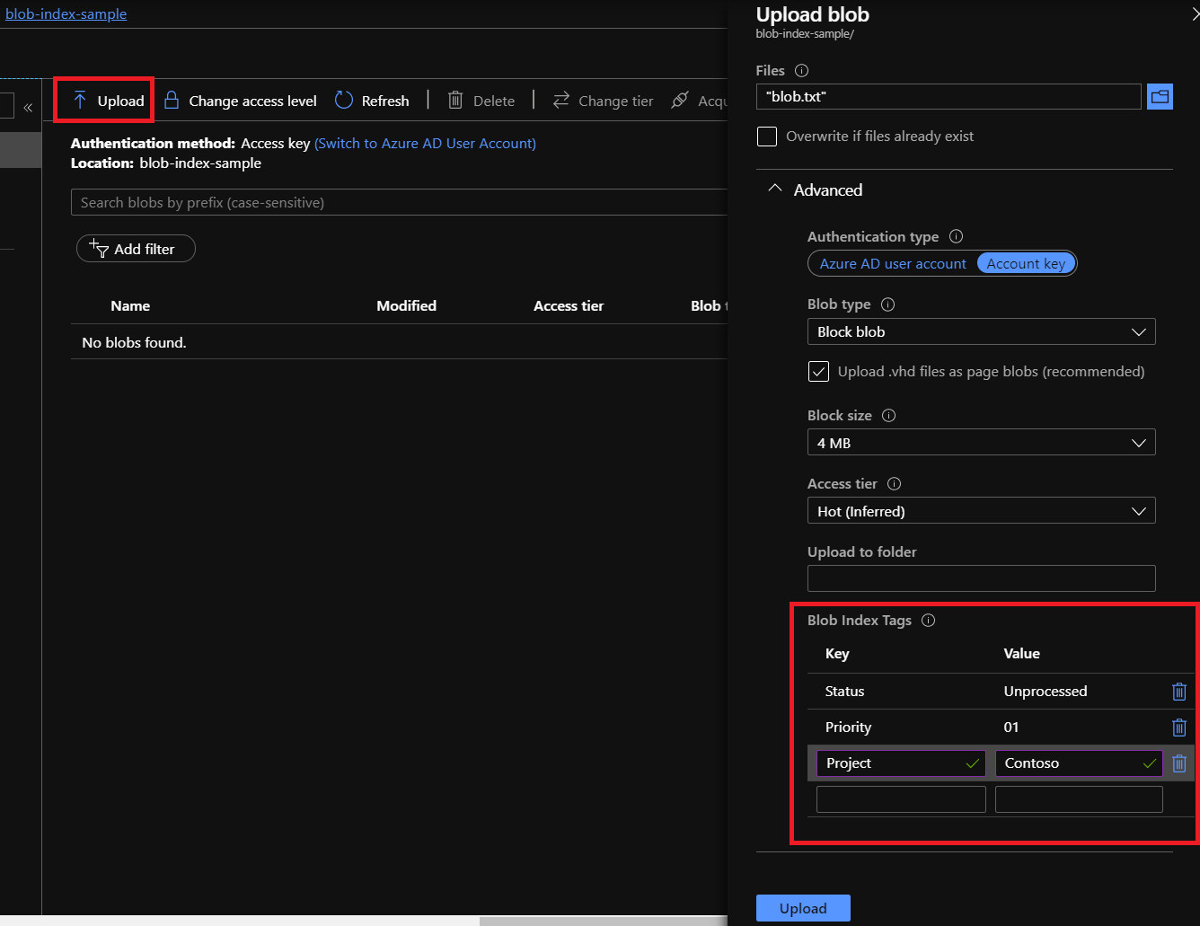 Blob 인덱스 태그를 사용하여 Azure Blob Storage 데이터 관리 및 찾기 Azure Storage Microsoft Learn