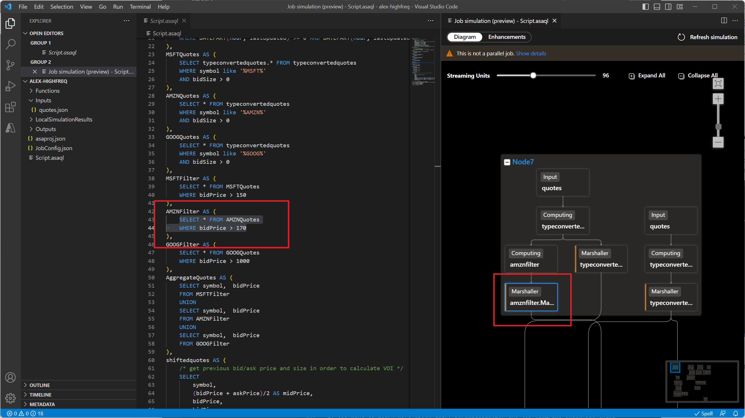 작업 시뮬레이션 기능을 사용하여 쿼리 성능 최적화 Azure Stream Analytics Microsoft Learn