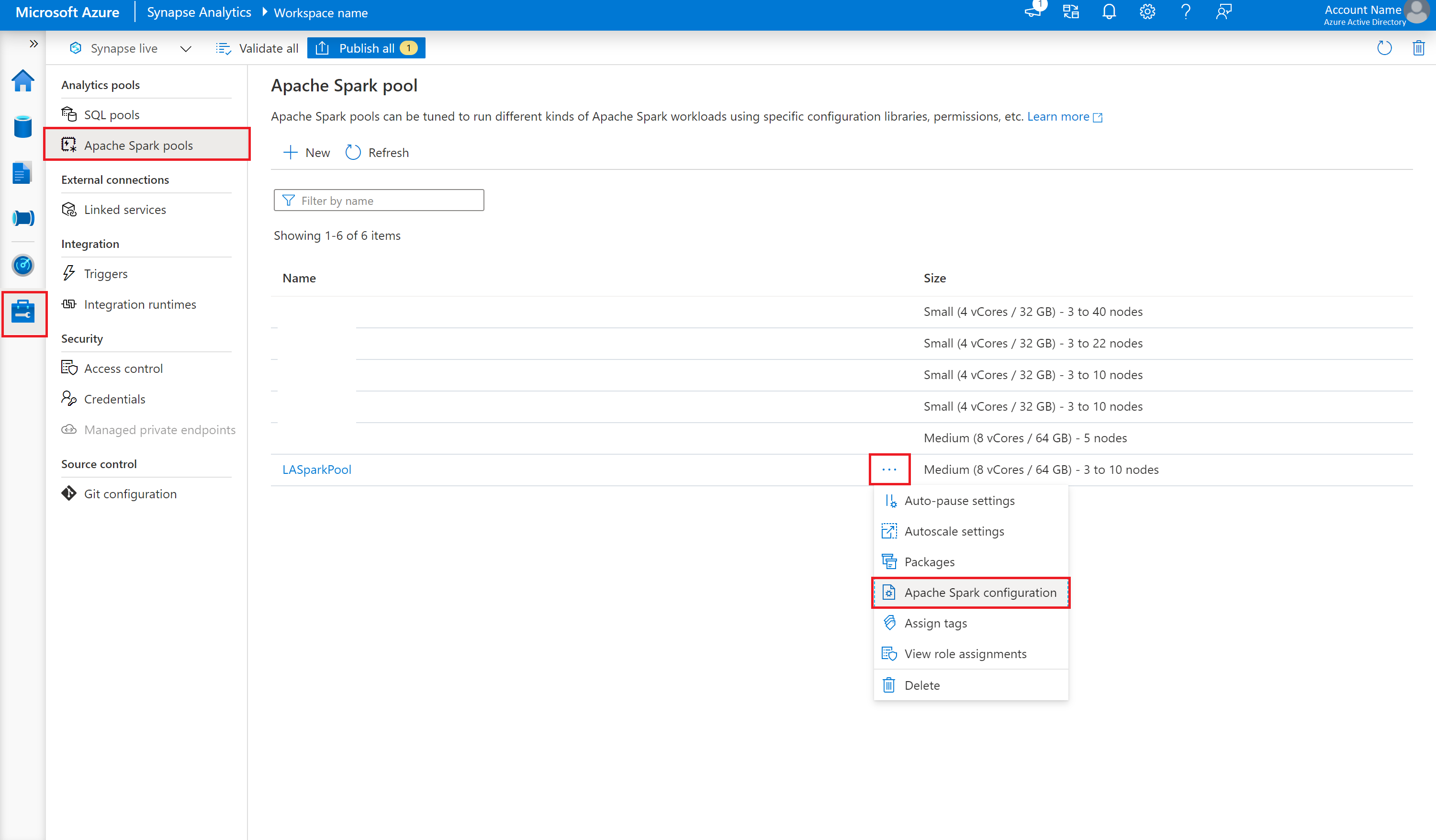 Azure Log Analytics를 사용하여 Apache Spark 애플리케이션 모니터링 Azure Synapse Analytics Microsoft Learn