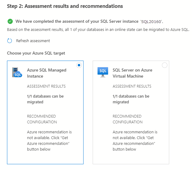 자습서 Sql Server를 Azure Sql Managed Instance로 마이그레이션 Azure Database Migration Service