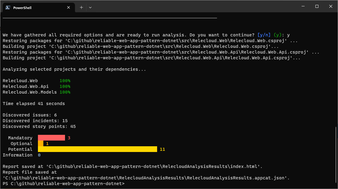 Net Cli를 통해 Net용 Azure Migrate 애플리케이션 및 코드 평가 사용 Net Microsoft Learn