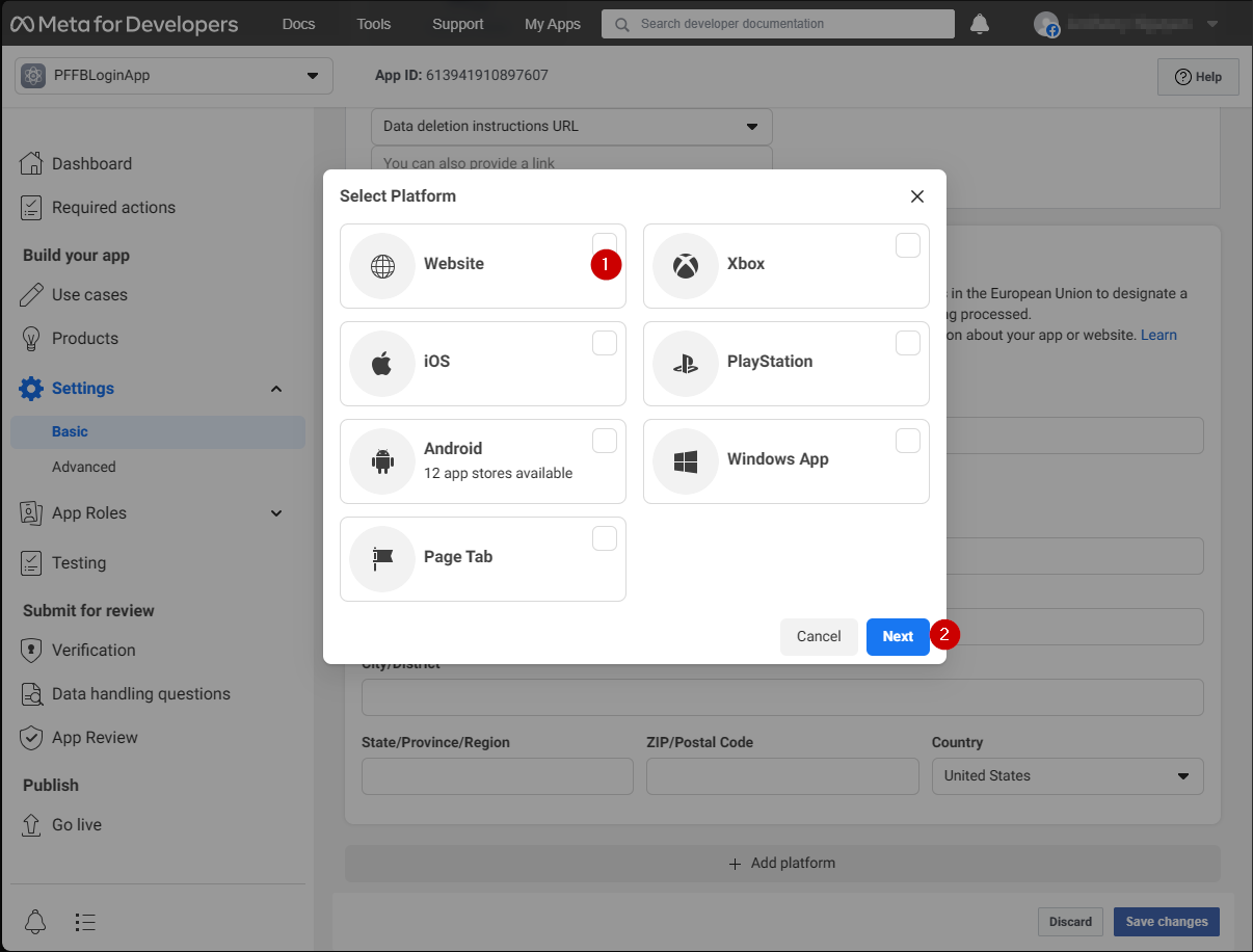 Facebook 및 Html5를 사용한 Playfab 인증 설정 Playfab Microsoft Learn