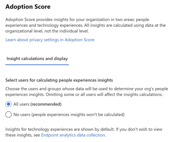 Microsoft Adoption Score - Privacy - Microsoft 365 admin | Microsoft Learn Microsoft Adoption Score - Privacy - Microsoft 365 admin | Microsoft Learn
