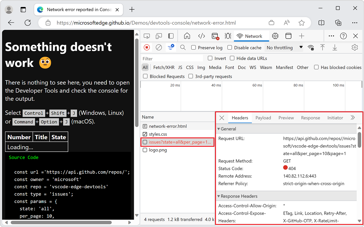 Fix JavaScript errors reported in the Console - Microsoft Edge Developer documentation ...
