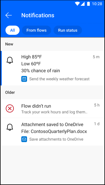 Power Automate 모바일 앱에서 알림 받기 Power Automate Microsoft Learn