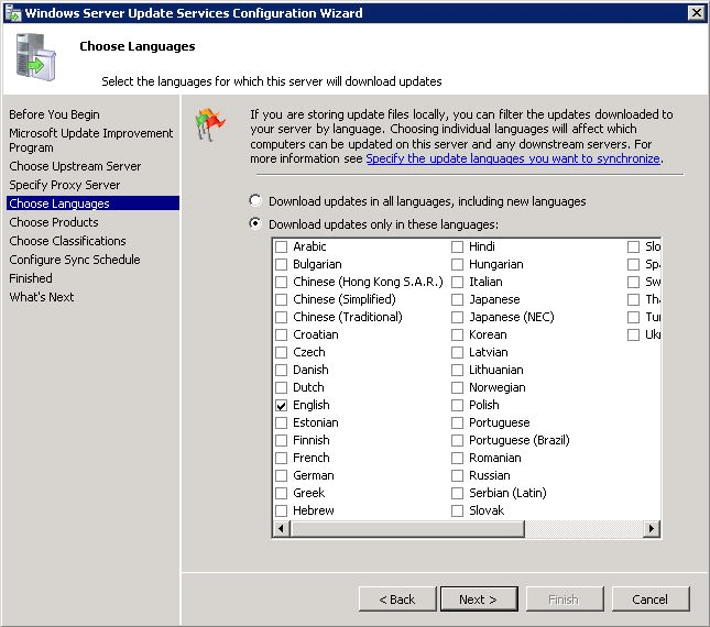 WSUS 구성 - Parallel Data Warehouse | Microsoft Learn WSUS 구성 - Parallel Data Warehouse | Microsoft Learn
