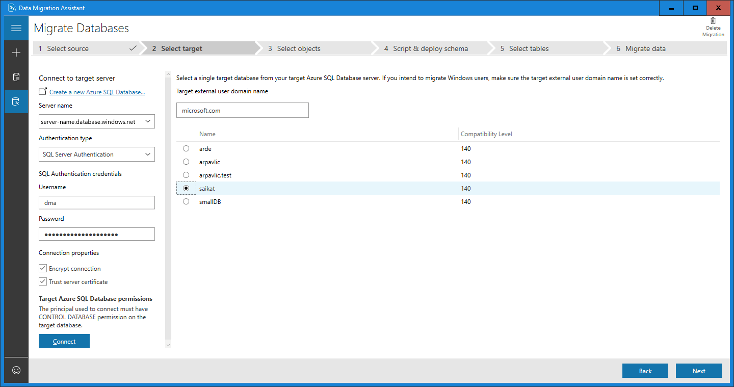 Data Migration Assistant 사용하여 Sql Server Azure Sql Database로 마이그레이션 Sql Server Microsoft Learn