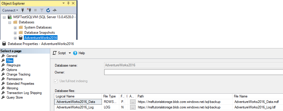 자습서 Azure Blob Storage에서 Sql Server 사용 Sql Server Microsoft Learn