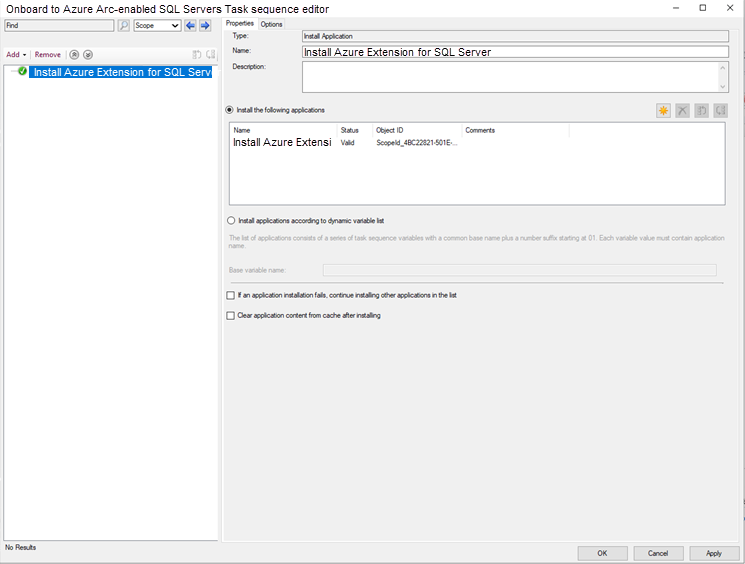 Configuration Manager 사용자 지정 작업 순서를 사용하여 대규모로 Sql Server 컴퓨터 연결 Sql Server Enabled By Azure