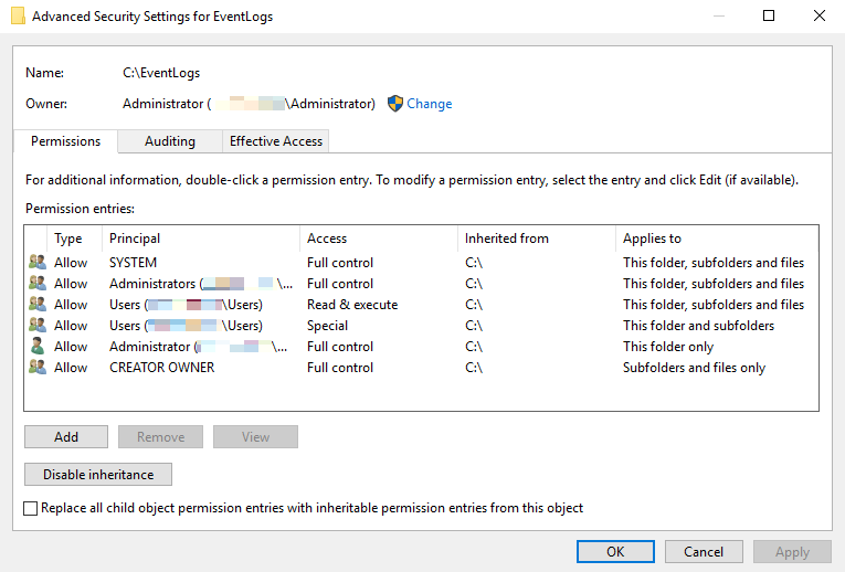 이벤트 뷰어 로그 파일을 다른 위치로 이동 Windows Server Microsoft Learn