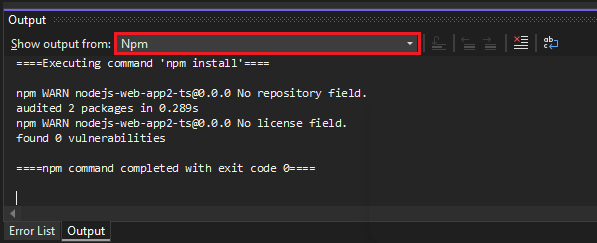 Node.js 및 ASP.NET Core 프로젝트에 대한 npm 패키지 관리 - Visual Studio (Windows ... Node.js 및 ASP.NET Core 프로젝트에 대한 npm 패키지 관리 - Visual Studio (Windows ...