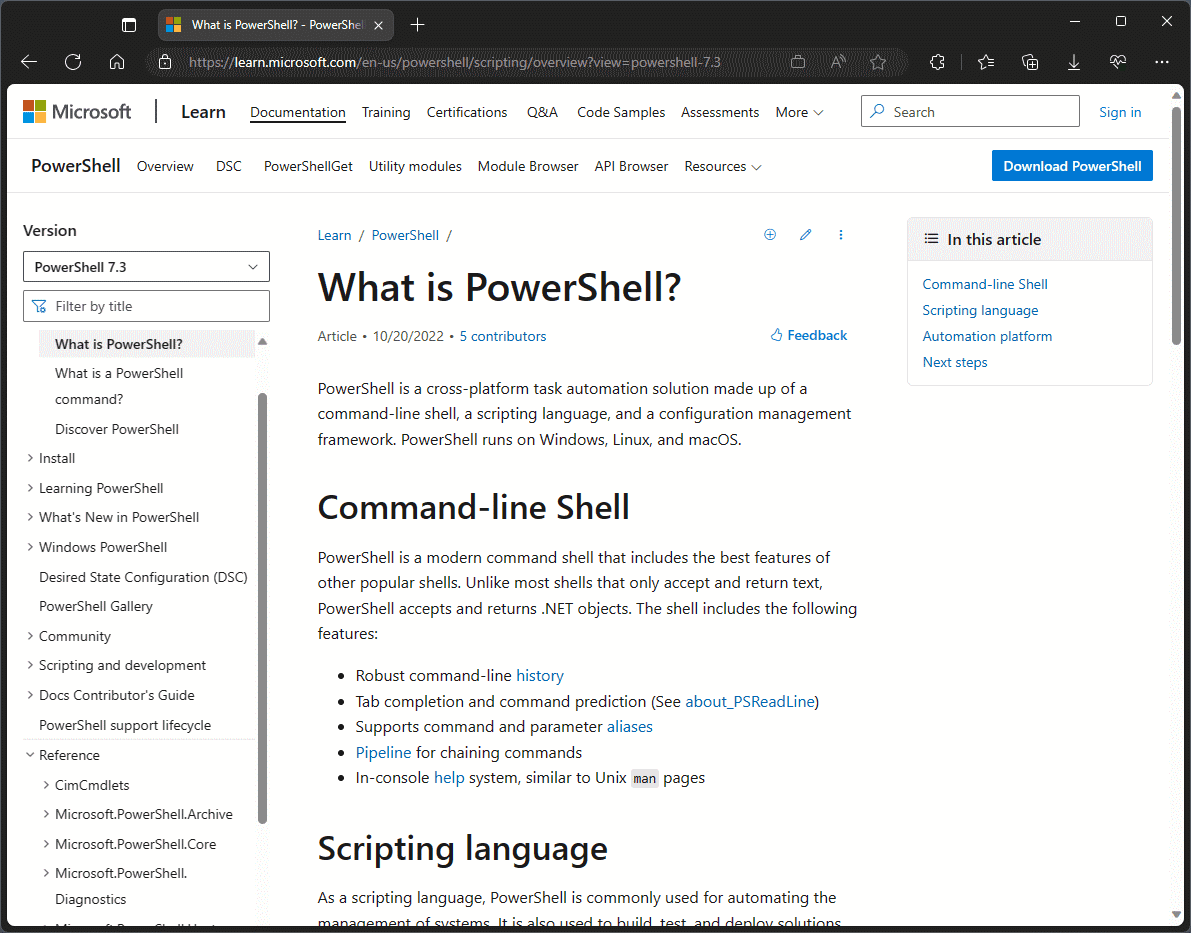 How To Use The Powershell Documentation Powershell Microsoft Learn