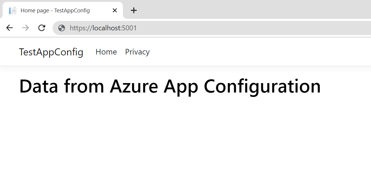 Quickstart Voor Azure App Configuratie Met Aspnet Core Microsoft Learn