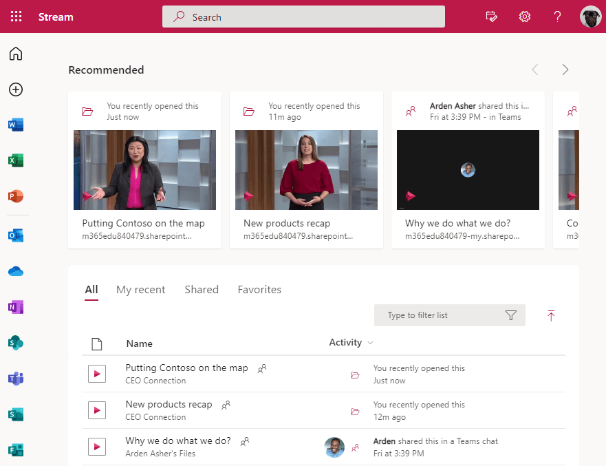 Microsoft Stream voorbeeld van startpagina in Microsoft 365 - Microsoft ... Microsoft Stream voorbeeld van startpagina in Microsoft 365 - Microsoft ...