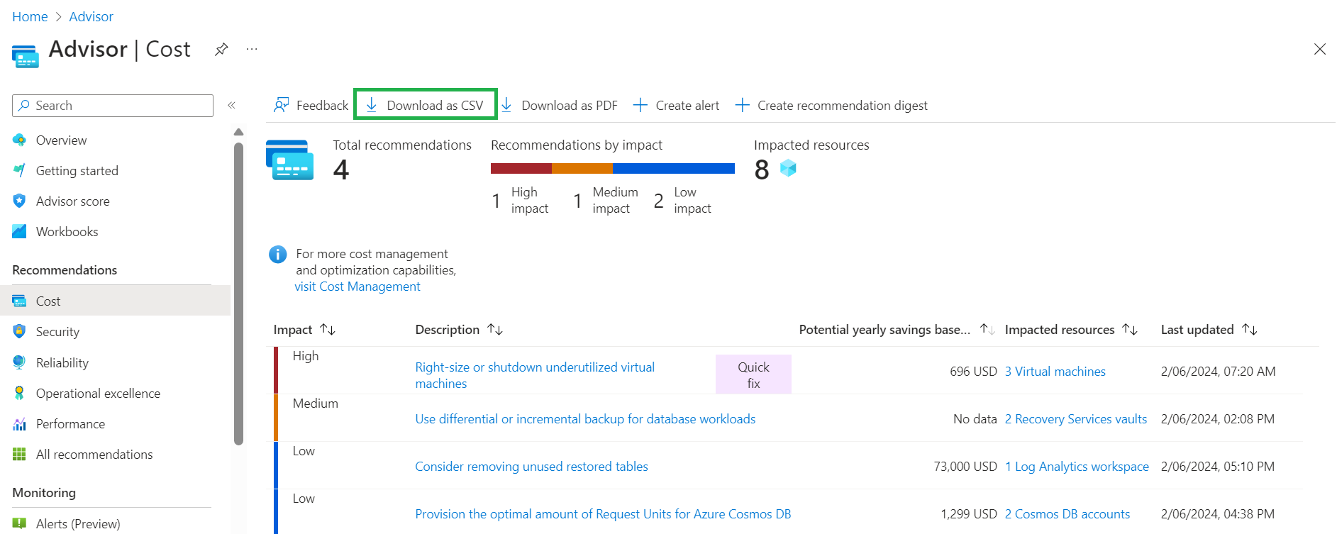Obliczanie oszczędności kosztów w usłudze Azure Advisor - Azure Advisor ... Obliczanie oszczędności kosztów w usłudze Azure Advisor - Azure Advisor ...