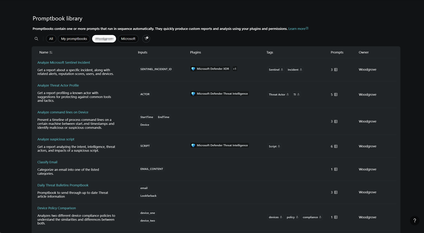 Using promptbooks in Microsoft Copilot for Security | Microsoft Learn Using promptbooks in Microsoft Copilot for Security | Microsoft Learn