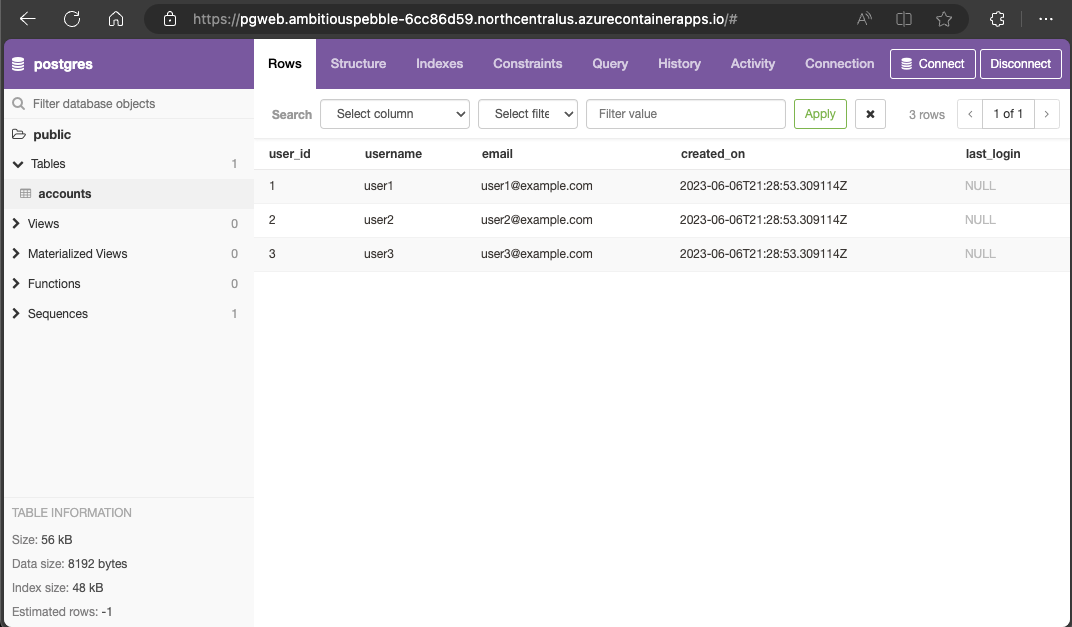 Tutorial Criar E Usar Um Serviço Postgresql Para Desenvolvimento Microsoft Learn