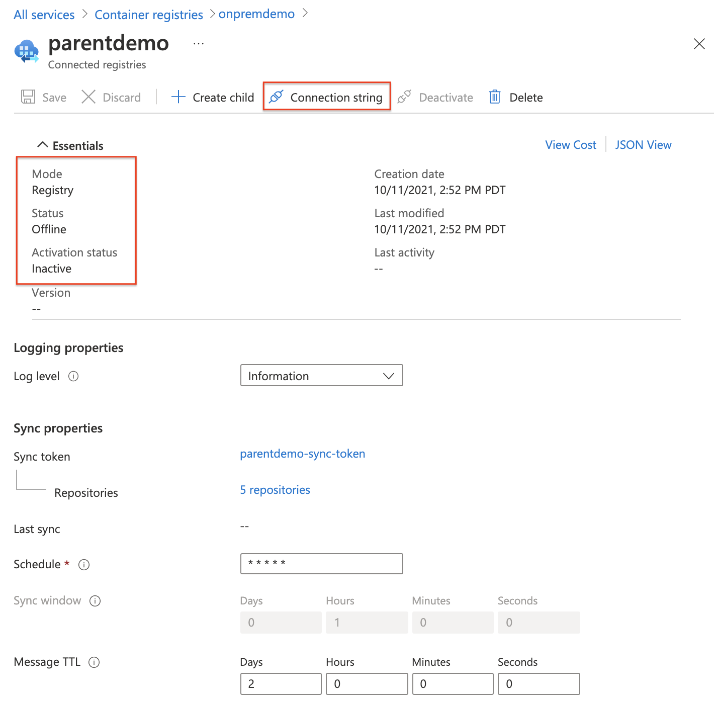Quickstart - Create connected registry using the portal - Azure ... Quickstart - Create connected registry using the portal - Azure ...