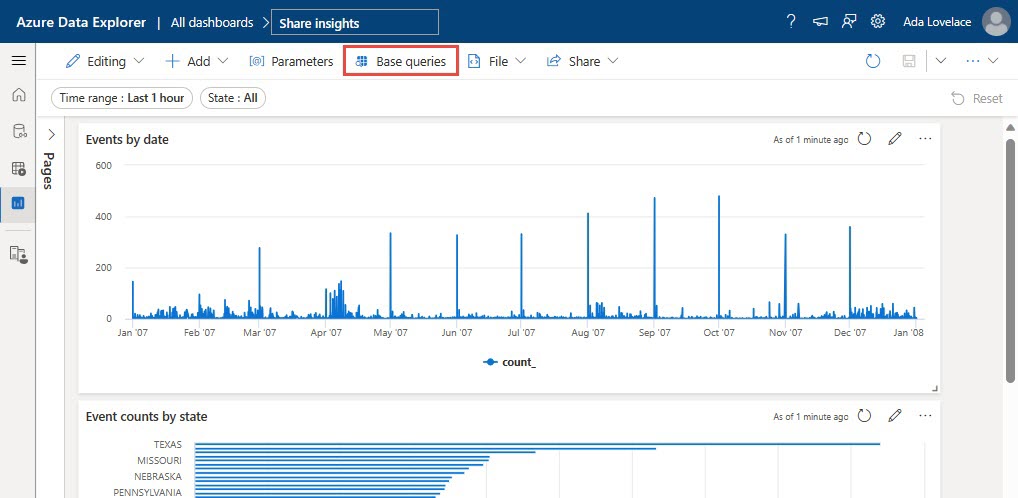 Criar uma consulta de base para painéis - Azure Data Explorer ... Criar uma consulta de base para painéis - Azure Data Explorer ...