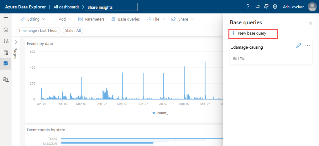 Criar uma consulta de base para painéis - Azure Data Explorer ... Criar uma consulta de base para painéis - Azure Data Explorer ...