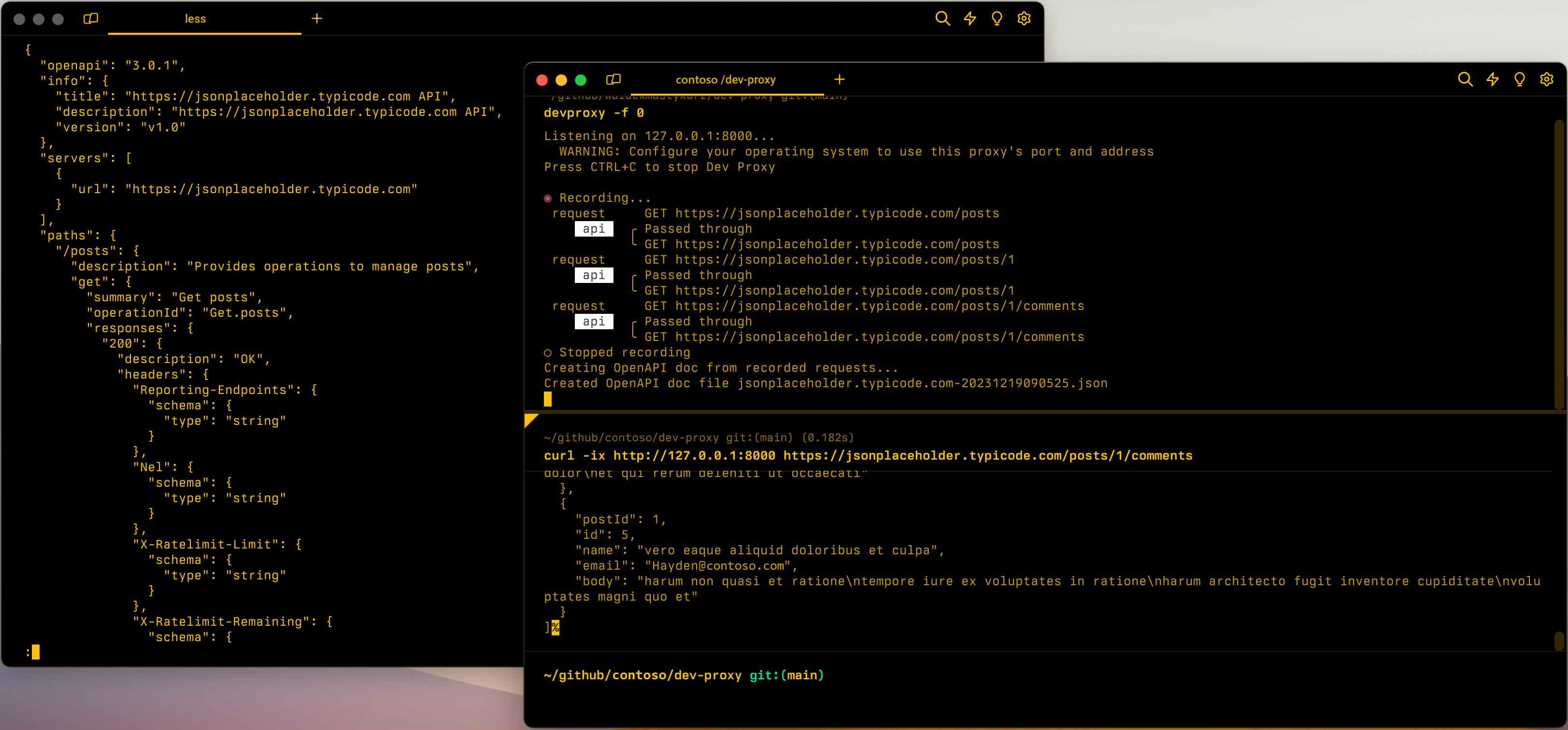 Gerar uma especificação OpenAPI - Dev Proxy | Microsoft Learn Gerar uma especificação OpenAPI - Dev Proxy | Microsoft Learn