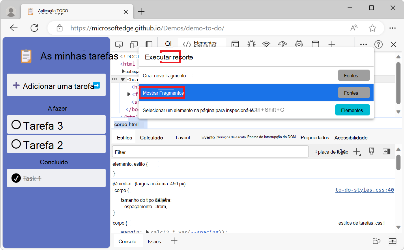 Executar fragmentos de JavaScript em qualquer página Web - Microsoft Edge Developer ...