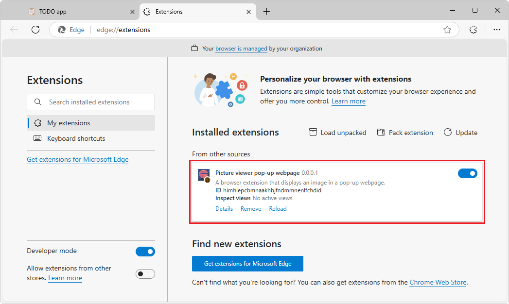 Fazer sideload de uma extensão para a instalar e testar localmente ... Fazer sideload de uma extensão para a instalar e testar localmente ...