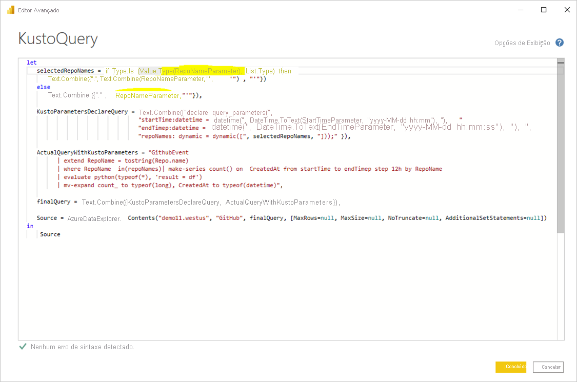 Parâmetros de consulta M dinâmica no Power BI Desktop - Power BI ... Parâmetros de consulta M dinâmica no Power BI Desktop - Power BI ...