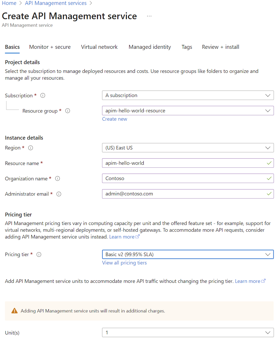 Quickstart Create Azure Api Management Instance Portal Microsoft Learn