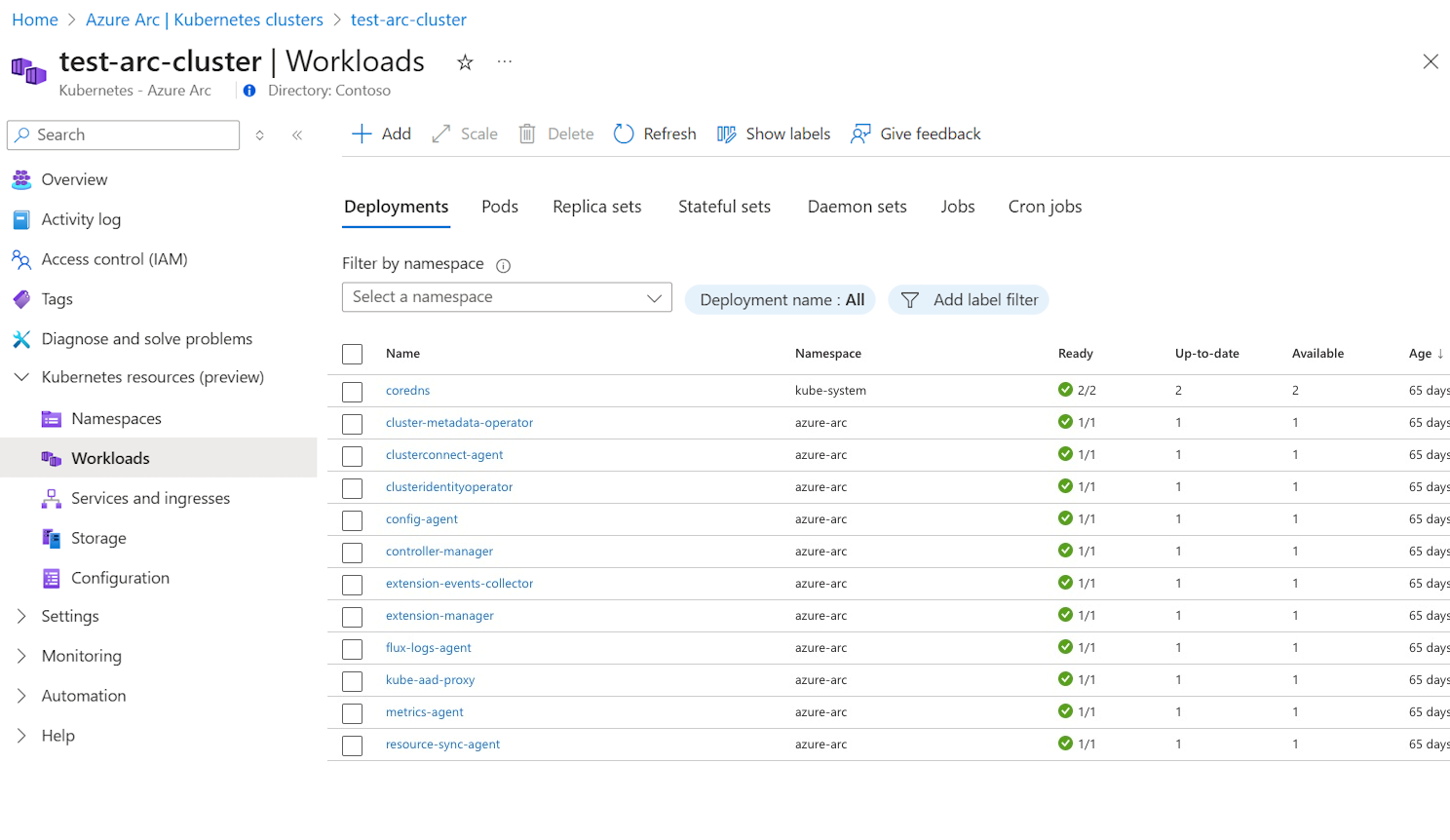 Access Kubernetes Resources From Azure Portal Azure Arc Microsoft Learn
