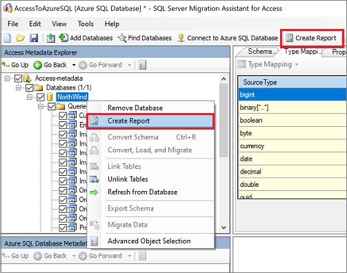 Руководство по переносу базы данных Access в Базу данных Sql Azure Azure Sql Database