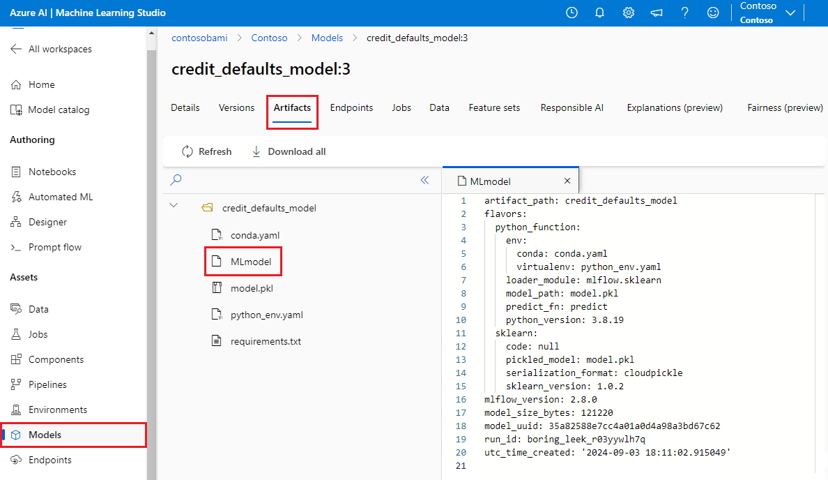 Артефакты и модели в MLflow - Azure Machine Learning | Microsoft Learn Артефакты и модели в MLflow - Azure Machine Learning | Microsoft Learn