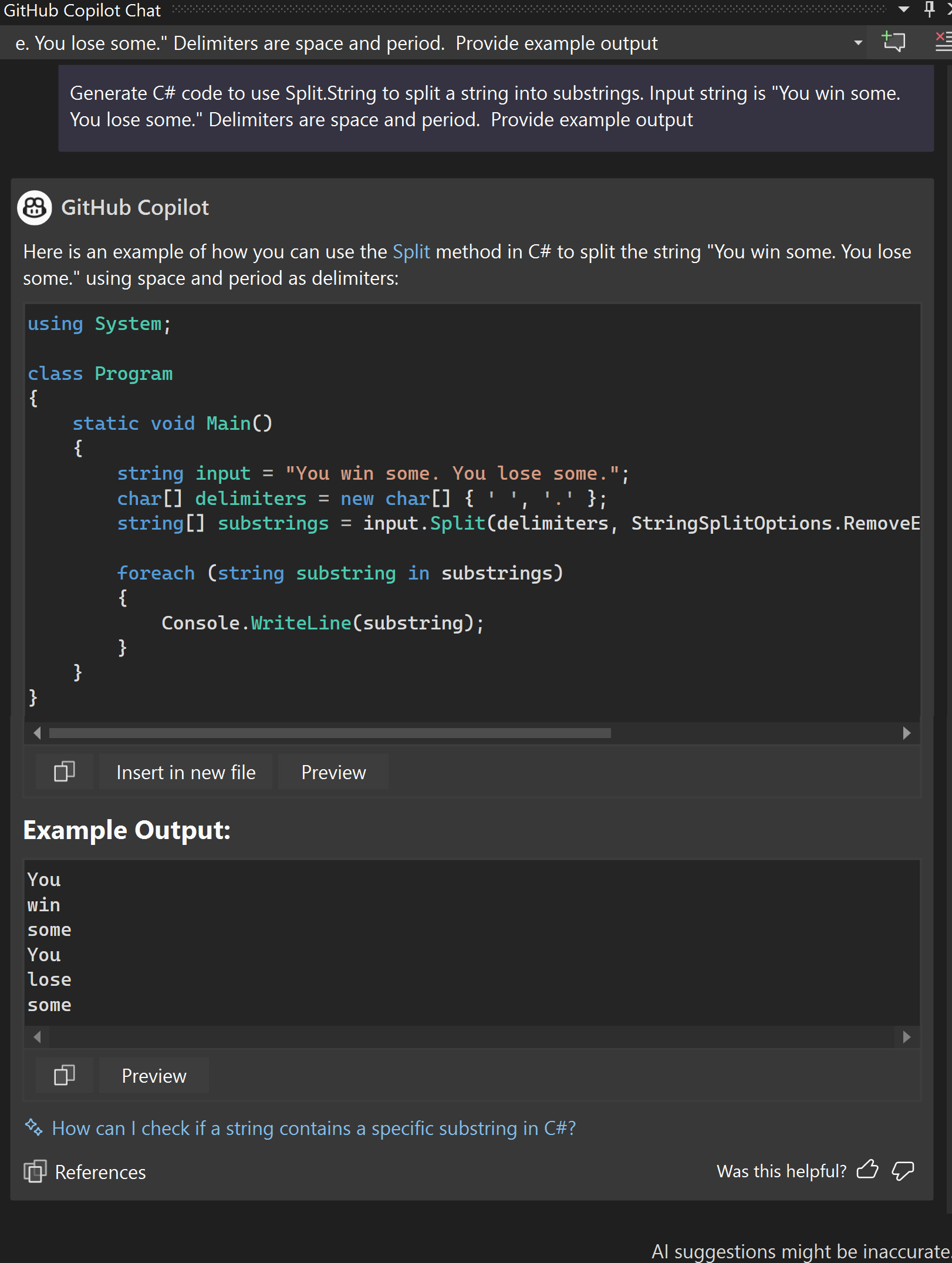 Разделение строк с помощью String.Split - C# | Microsoft Learn