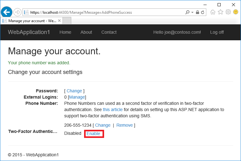 Two Factor Authentication With Sms In Aspnet Core Microsoft Learn