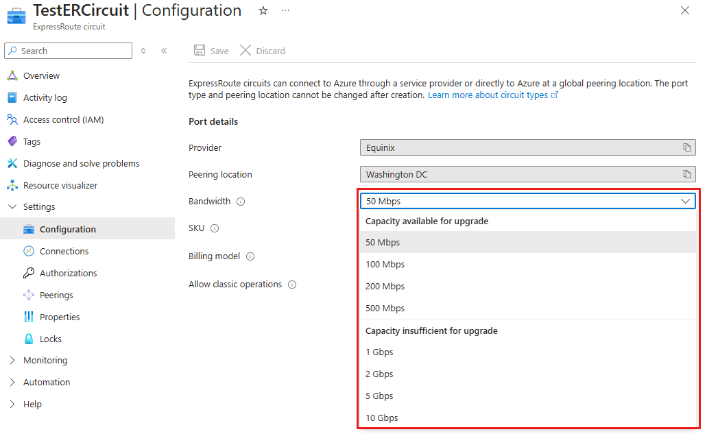 Quickstart Create And Modify Expressroute Circuits Azure Portal Microsoft Learn