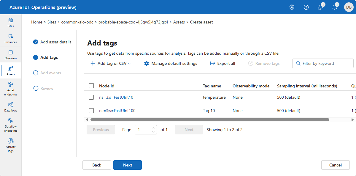 Quickstart: Add assets - Azure IoT Operations Preview | Microsoft Learn Quickstart: Add assets - Azure IoT Operations Preview | Microsoft Learn