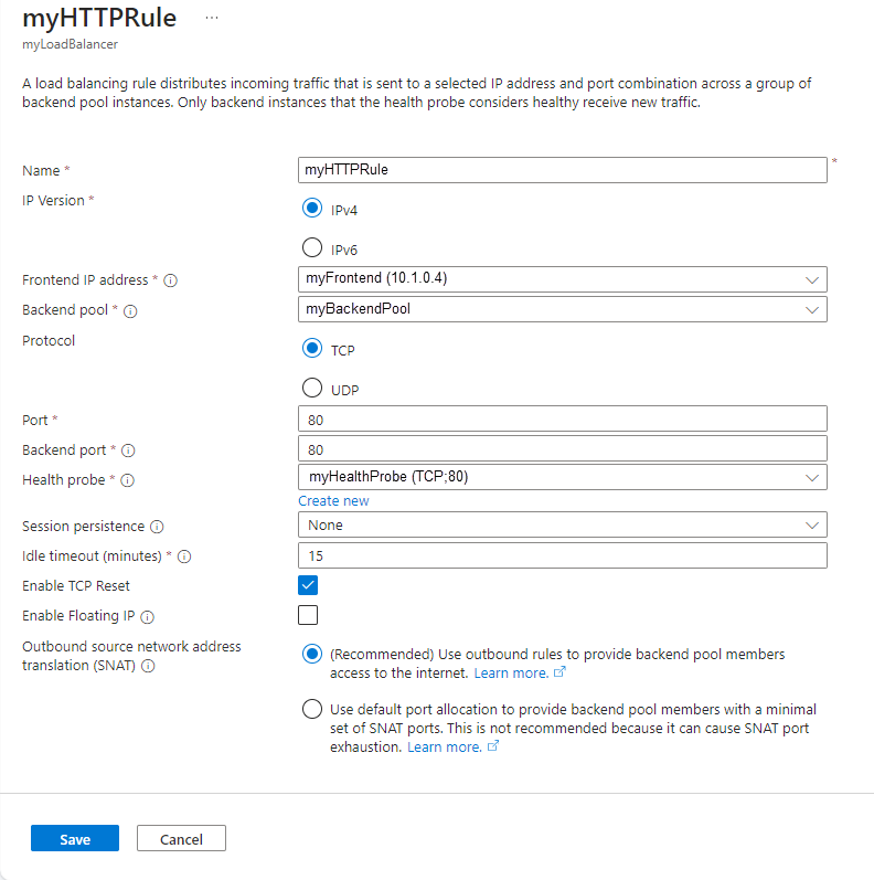 Configure Load Balancer Tcp Reset And Idle Timeout Azure Load Balancer Microsoft Learn 9012