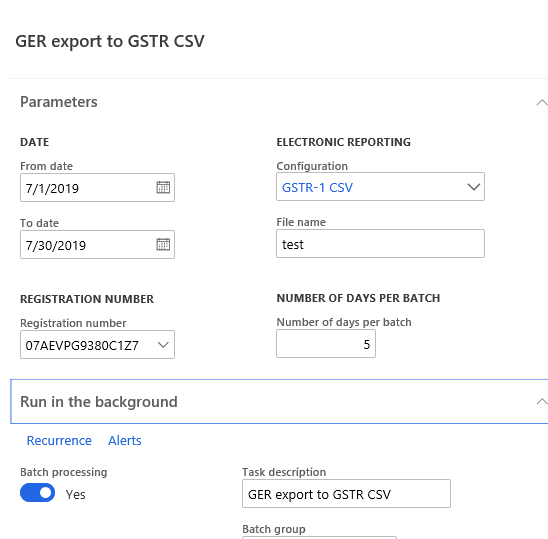 Enable multi-batch processing for GSTR reports - Finance | Dynamics 365 ...