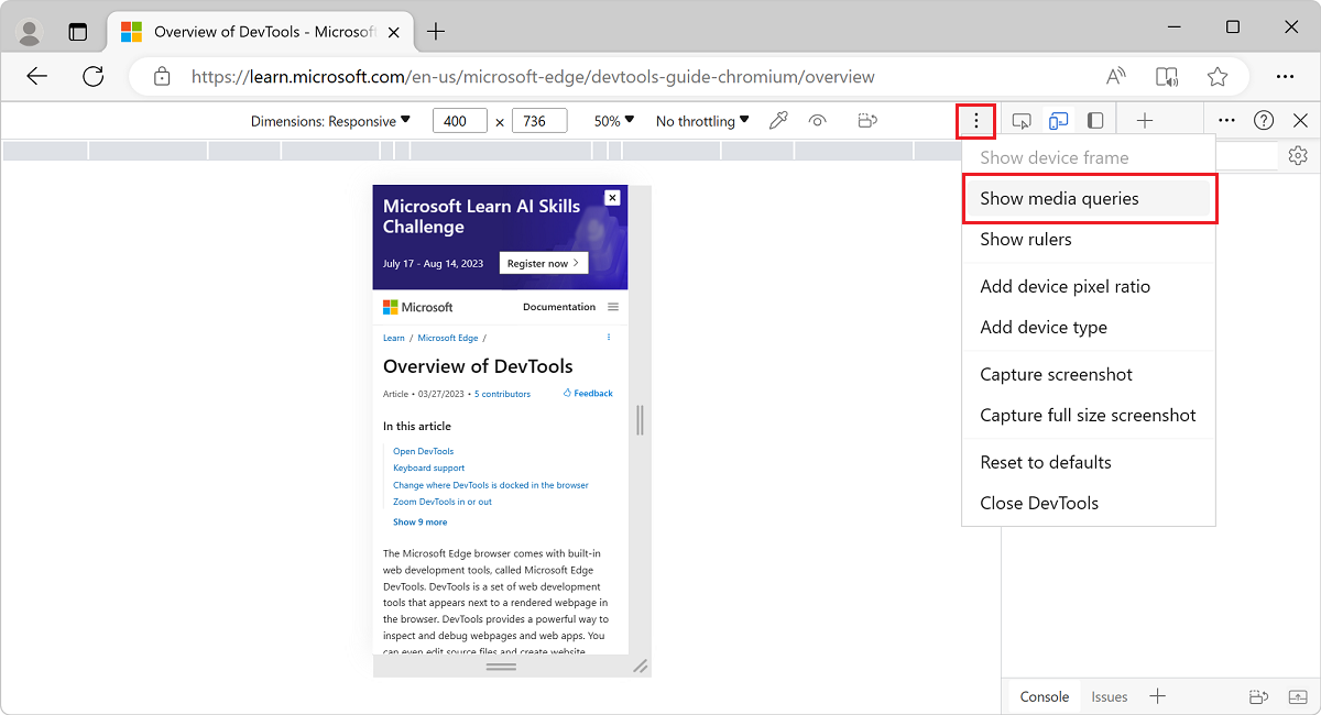 Emulate Mobile Devices Device Emulation Microsoft Edge Developer Documentation Microsoft Learn