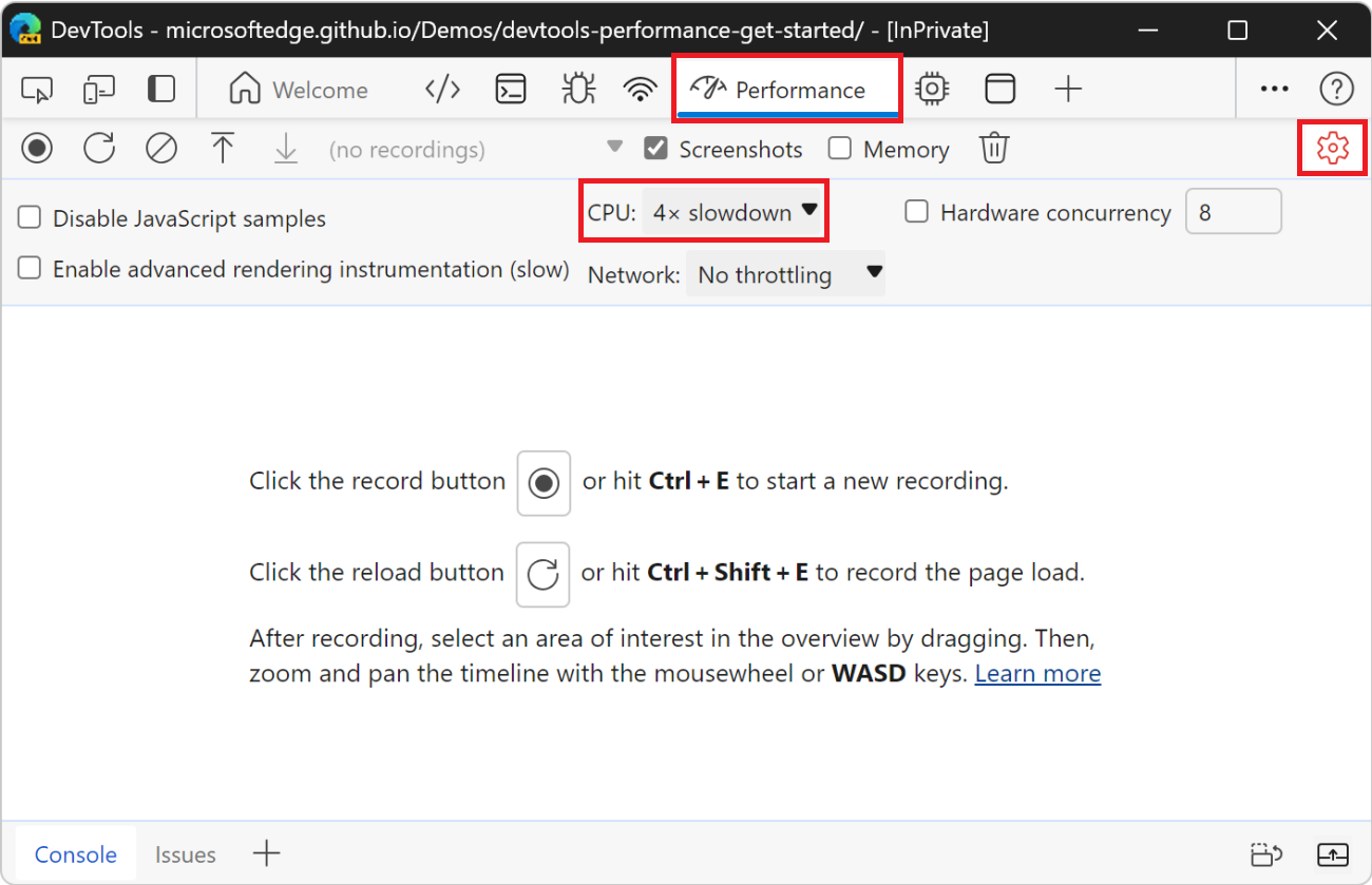 Introduction To The Performance Tool Microsoft Edge Developer Documentation Microsoft Learn
