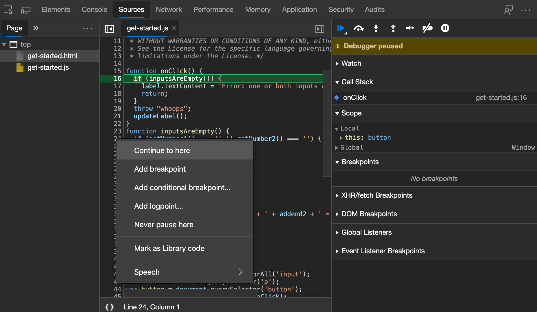 JavaScript debugging features - Microsoft Edge Development | Microsoft Learn